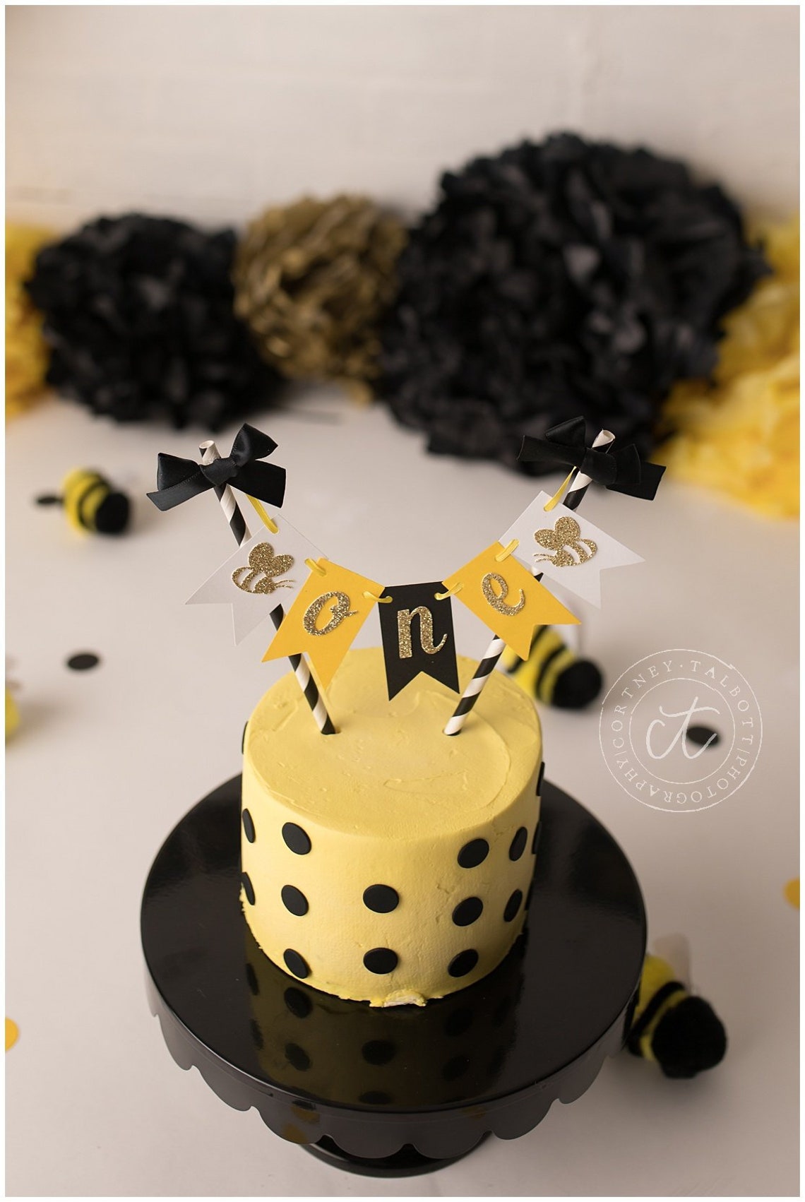 Bumble Bee Cake Topper Bee Cake Bunting Bumble Bee Party - Etsy