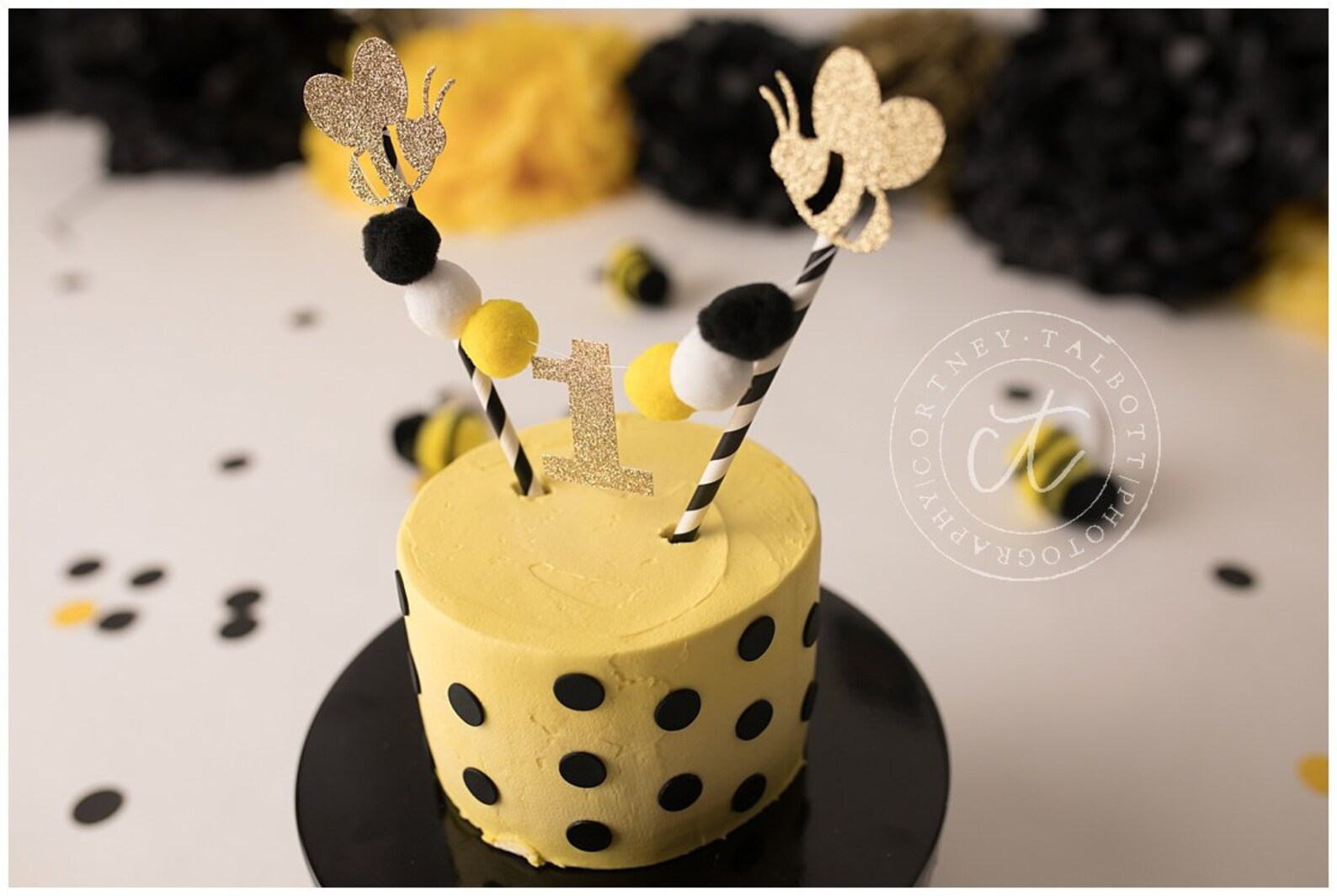 Bumble Bee First Birthday, Bumble Bee Cake Topper, Bumble Bee Party ...