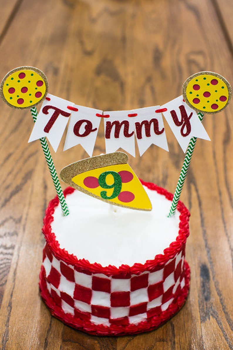 Pizza Party Cake Topper. Pizza Party Decorations. Pizza Party - Etsy