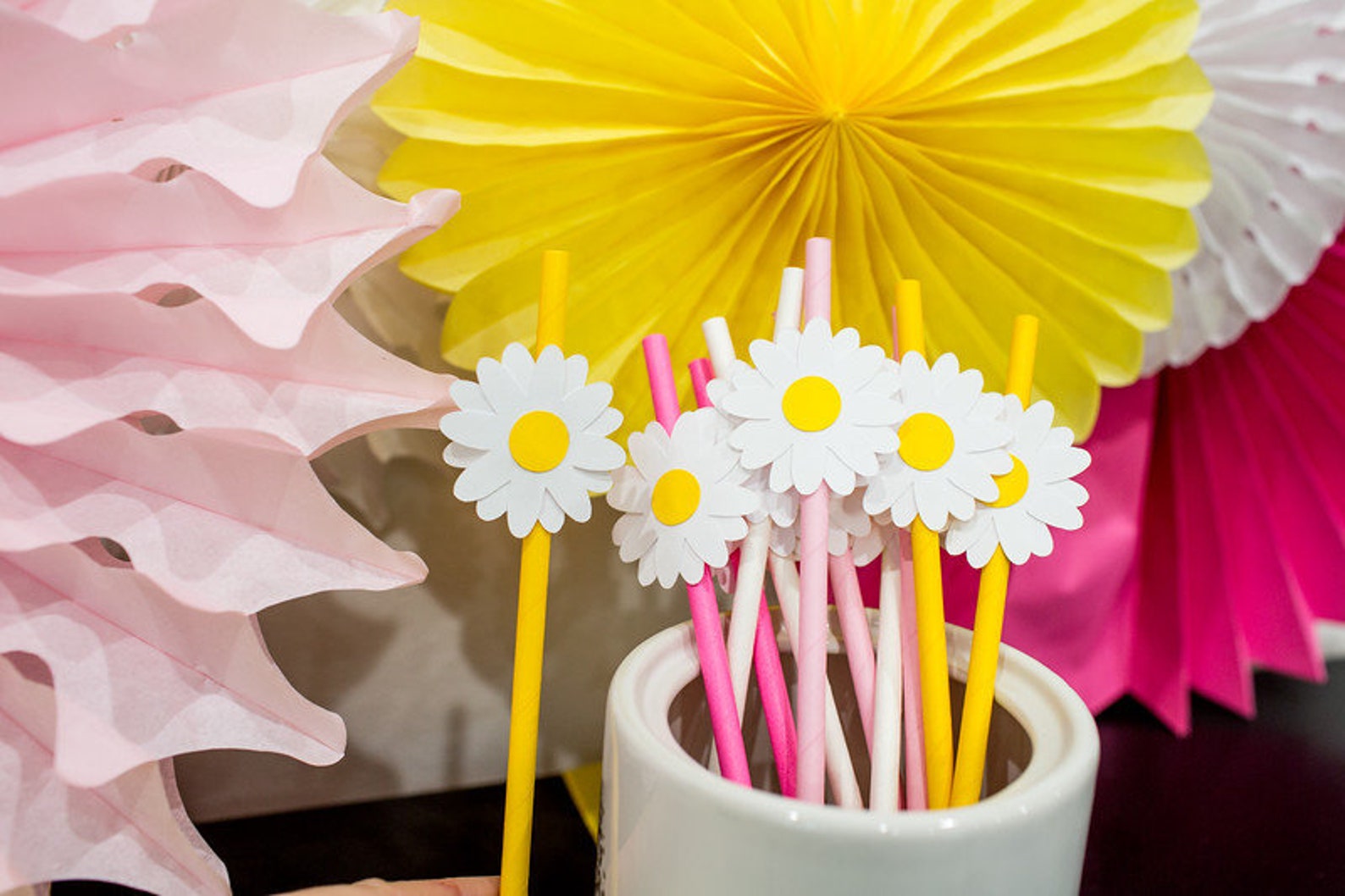 Daisy Party Decorations. Daisy Party Straws. Groovy One - Etsy