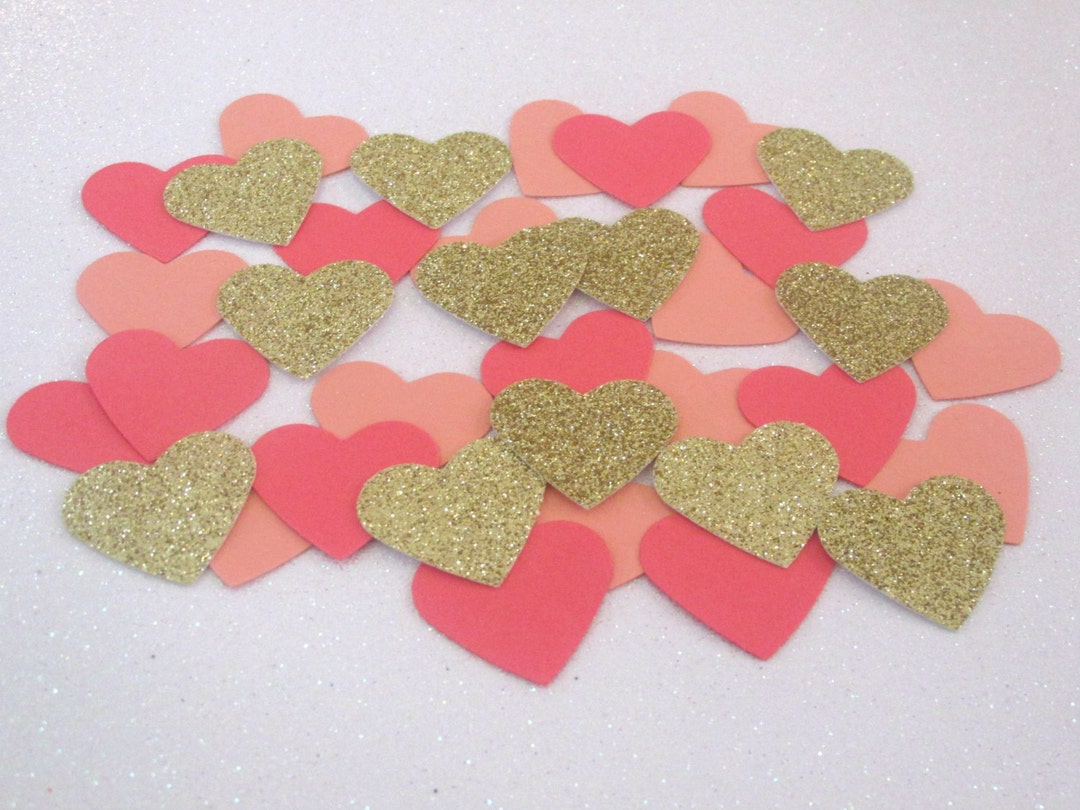 225 Coral Gold Confetti Coral Gold Party Coral Gold Wedding Coral Gold ...