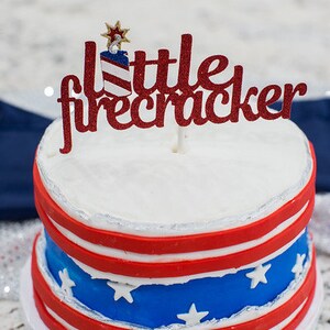 ORIGINAL Little Firecracker Decor, Little Firecracker Cake Topper ...