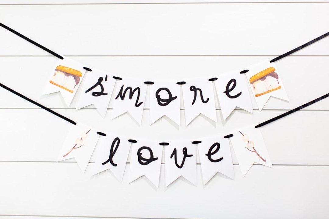 Smore Love Bridal Shower Banner. Smores Baby Shower Decorations. Camp ...