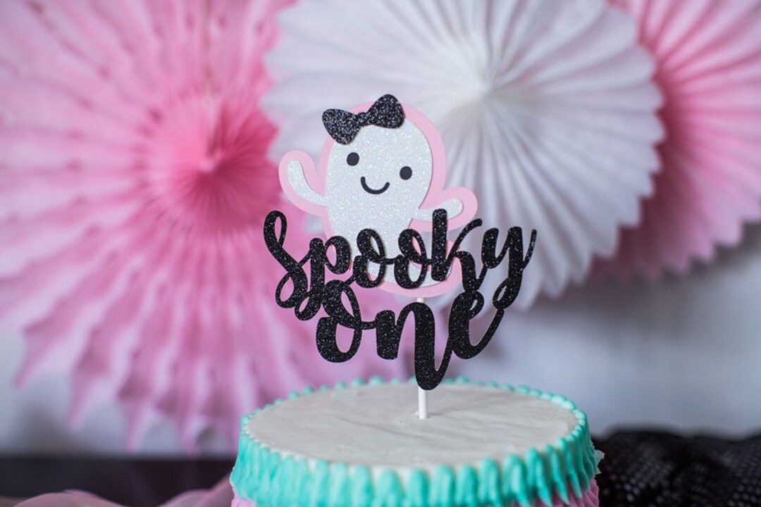 The Spooky One Birthday Decor. the Spooky One Cake Topper. Ghost ...