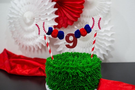 Baseball Birthday Party Decorations. Baseball Cake Topper. Baseball 1st ...