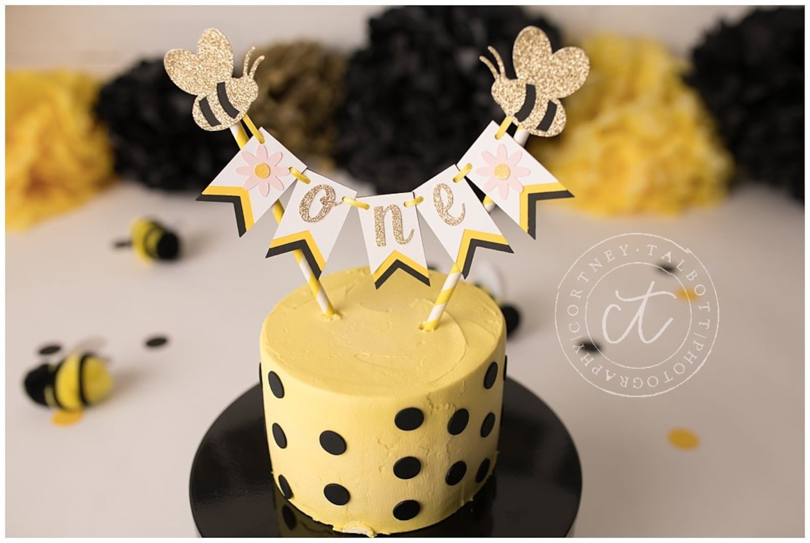 Bee Cake Topper Bumble Bee Cake Topper Bee Party Decoration - Etsy