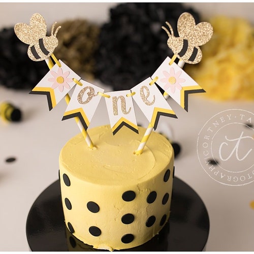 Bee Cake Topper Bumble Bee Cake Topper Bee Party Decoration - Etsy