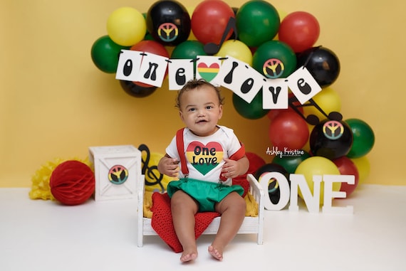 One Love Banner. One Love First Birthday. Reggae Birthday Decorations ...