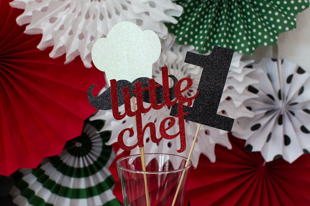 Little Chef Party Decorations. Little Chef Centerpiece Sticks. Pizza ...