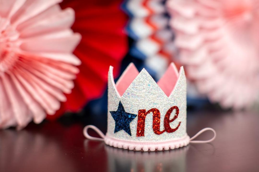 Pink 4th of July First Birthday Crown, Little Firecracker Girl - Etsy