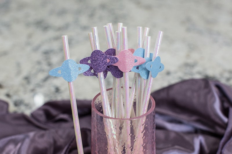Pastel Planet Straws, Galaxy Party Decorations (12 Ct) - Etsy