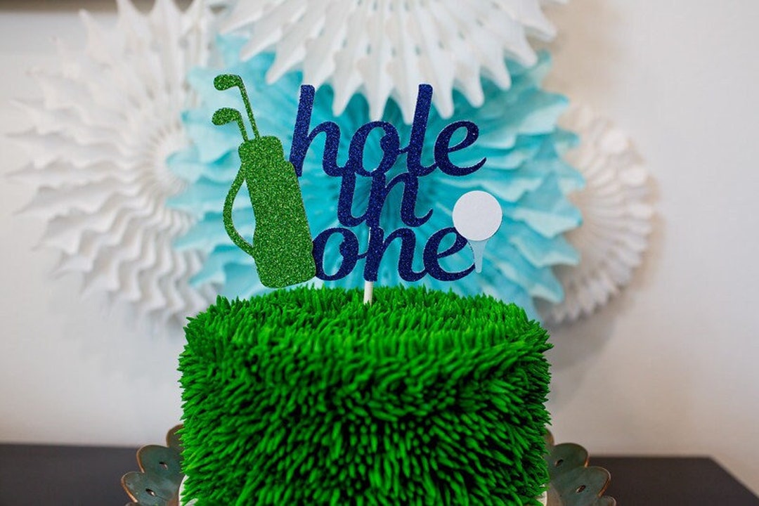 Hole in One Glitter Cake Topper, Golf 1st Birthday - Etsy