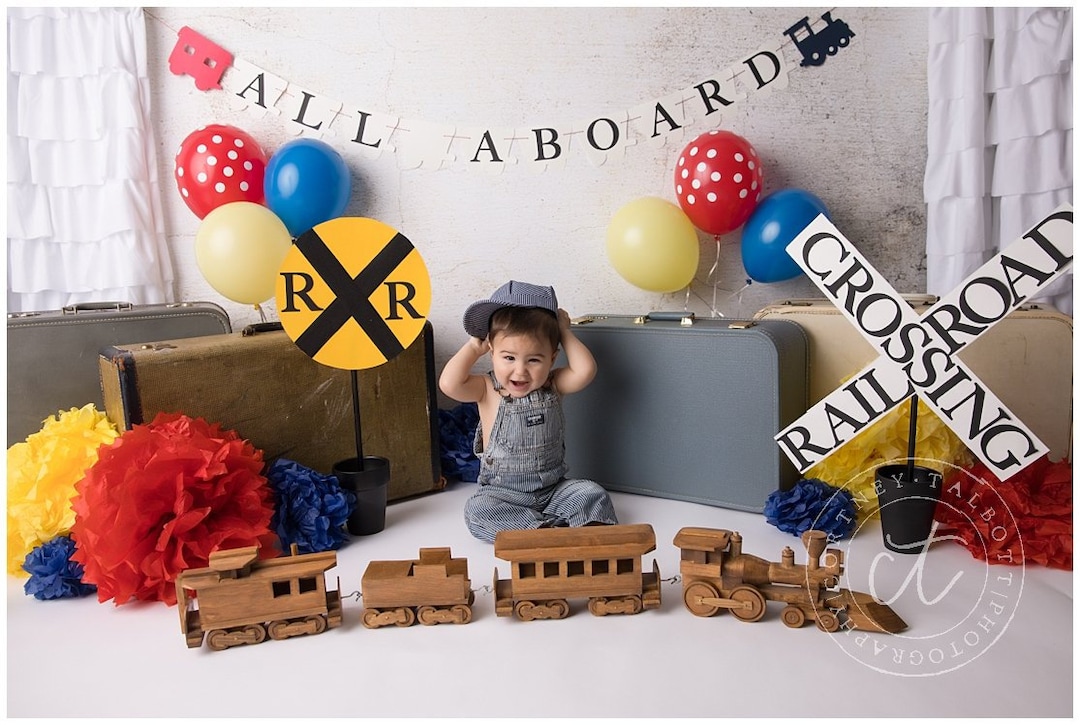 Train Birthday Banner. All Aboard Banner. Train Baby Shower Banner ...