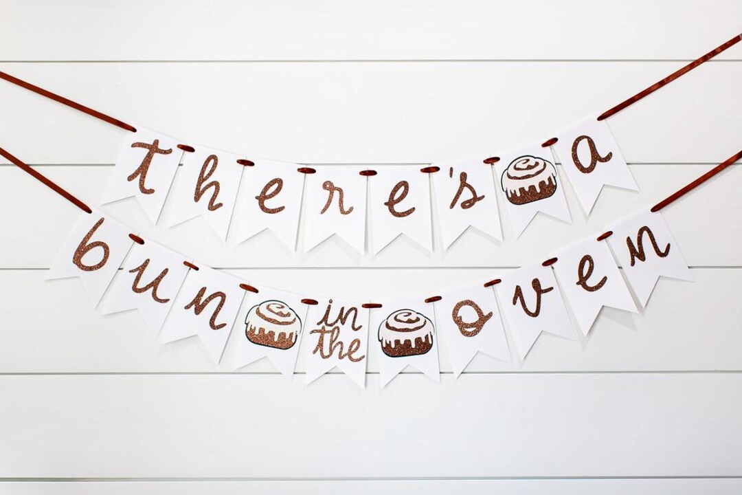 There's A Bun in the Oven Baby Shower. Cinnamon Bun Party Decorations ...