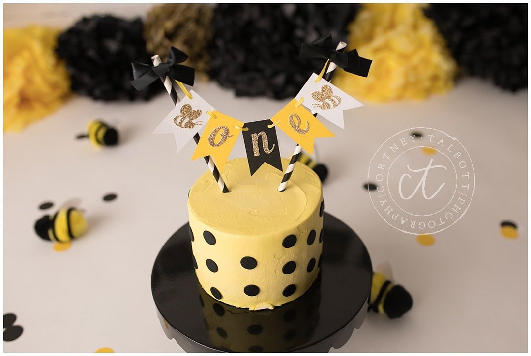 Bumble Bee Cake Topper, Bee Cake Bunting, Bumble Bee Party Decor ...