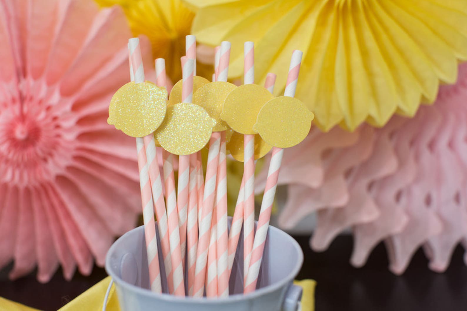 Pink Lemonade Decorations Pink Lemonade Straws Pink Lemonade - Etsy