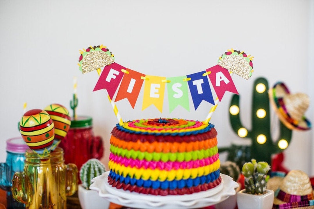 Fiesta Decorations. Taco Party Decorations. Fiesta Cake Topper. Taco ...
