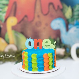 Dinosaur 1st Birthday. Dinosaur One Cake Topper. Dinosaur Party ...