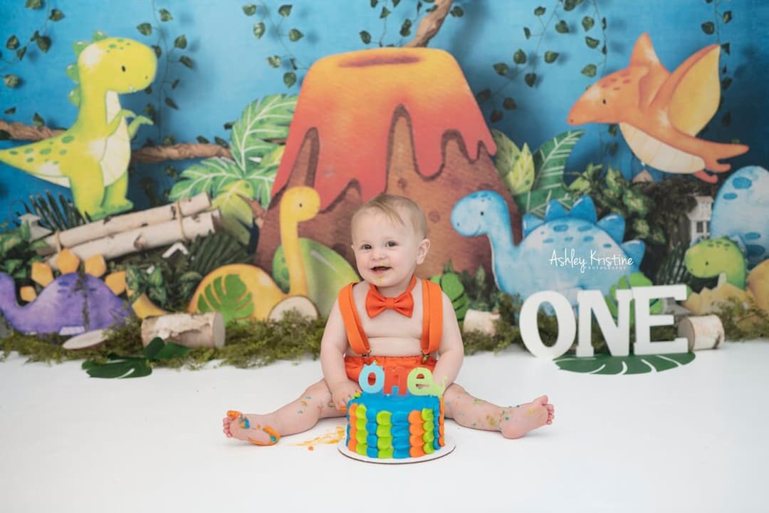 Dinosaur 1st Birthday. Dinosaur One Cake Topper. Dinosaur Party ...