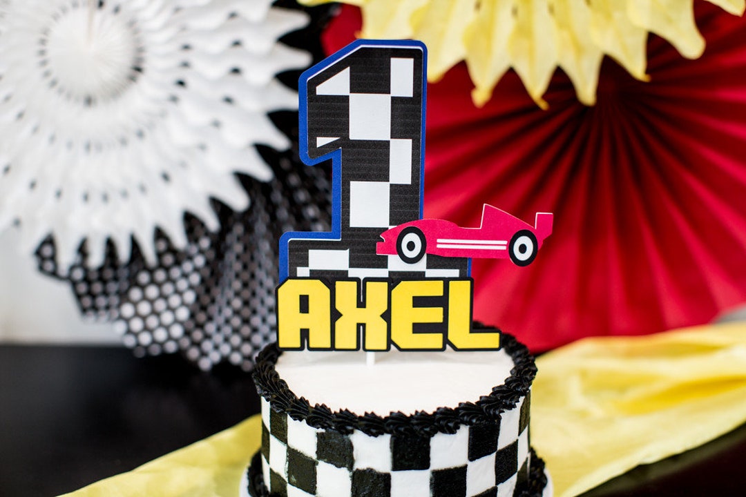 Fast One Cake Topper. Race Car Birthday Decorations. Fast One Party ...