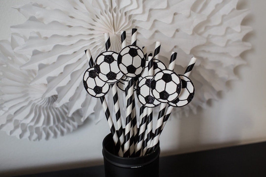 Soccer Party Decorations. Soccer Ball Straws. Sports Party Decorations ...