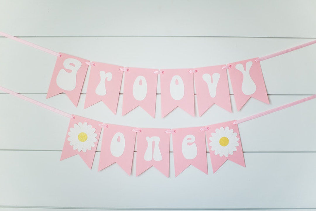 Groovy One Birthday Decorations. Pink Daisy Party Decorations. Daisy ...