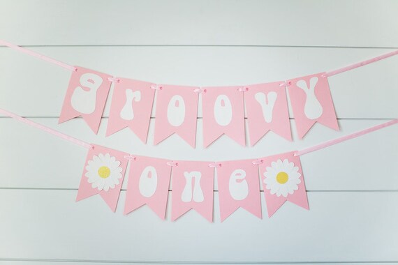 Groovy One Birthday Decorations. Pink Daisy Party Decorations. - Etsy