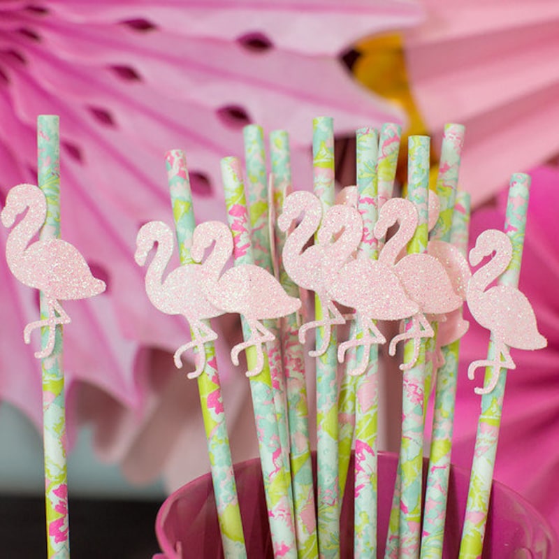 Flamingo Straws - Etsy