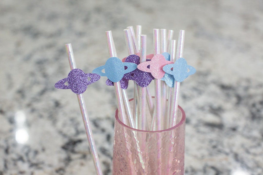 Pastel Planet Straws, Galaxy Party Decorations (12 Ct) - Etsy