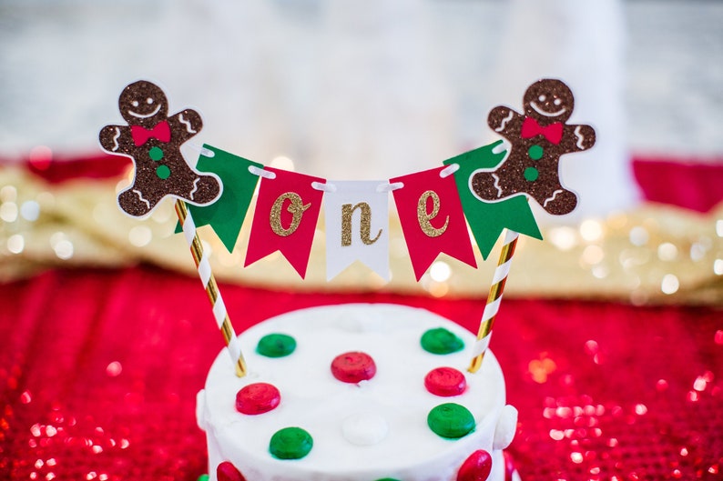 Christmas 1st Birthday. Gingerbread Birthday Decorations. Gingerbread ...
