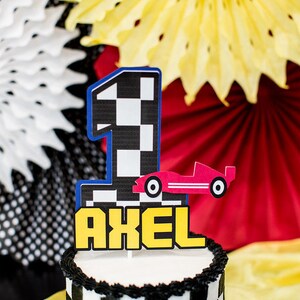 Fast One Cake Topper. Race Car Birthday Decorations. Fast One Party ...