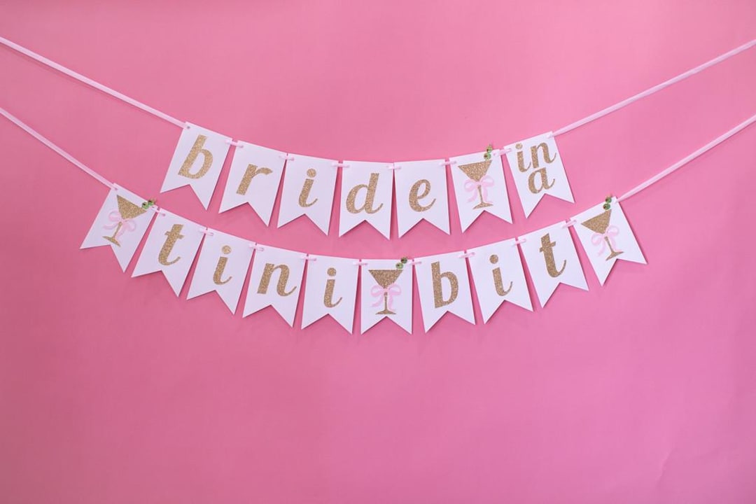 Bride in A Tini Bit Banner, Martini Bridal Shower Decor - Etsy