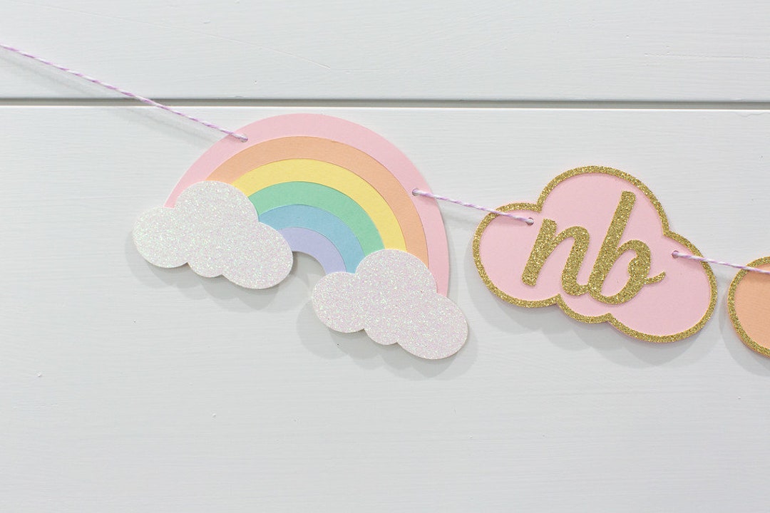 Pastel Rainbow First Birthday Party Decorations. Pastel Rainbow Photo ...