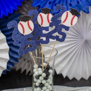 Baseball Graduation Party Decorations. Baseball Graduation Centerpiece ...