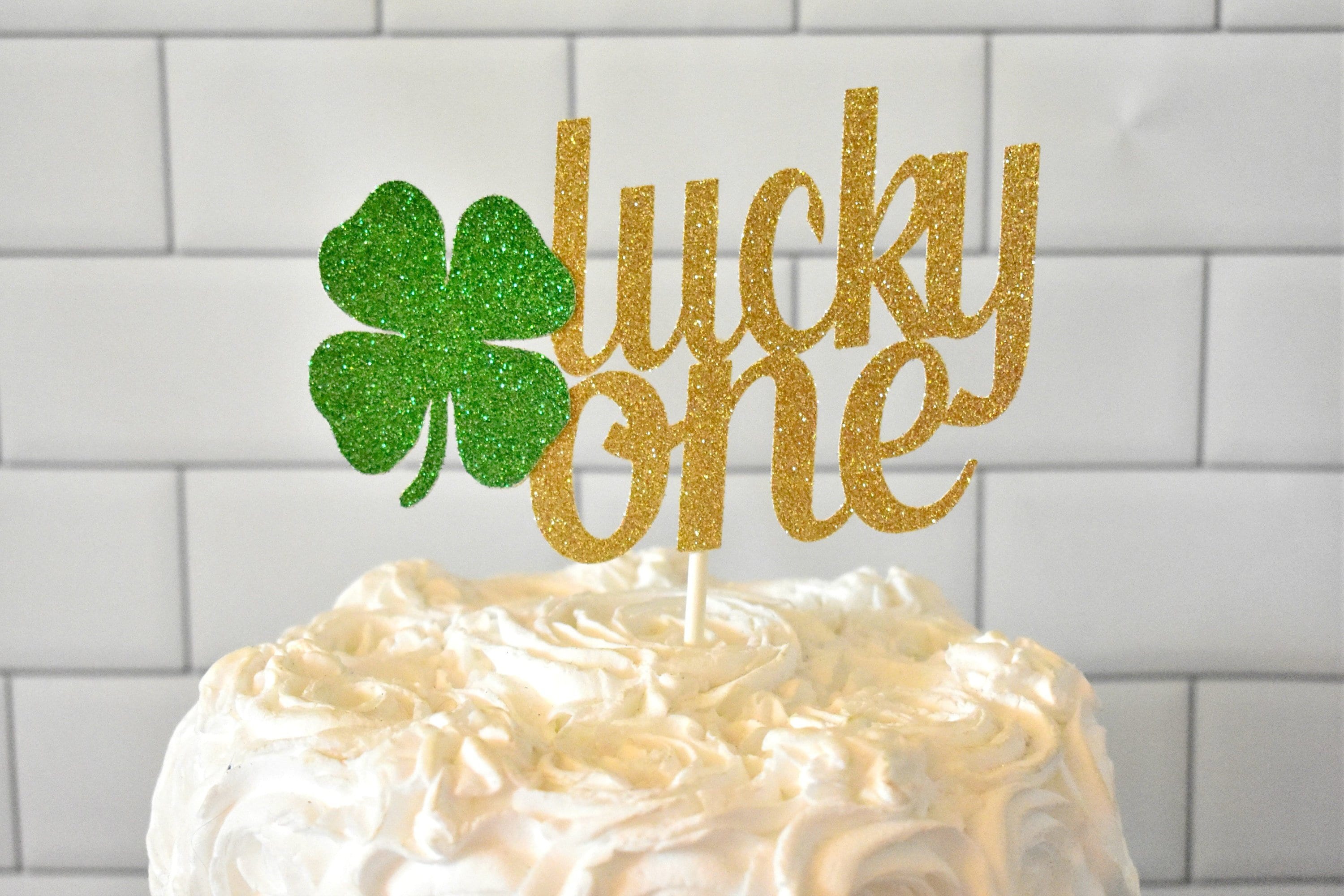 Lucky One Cake Topper Lucky One Birthday Lucky One Glitter - Etsy