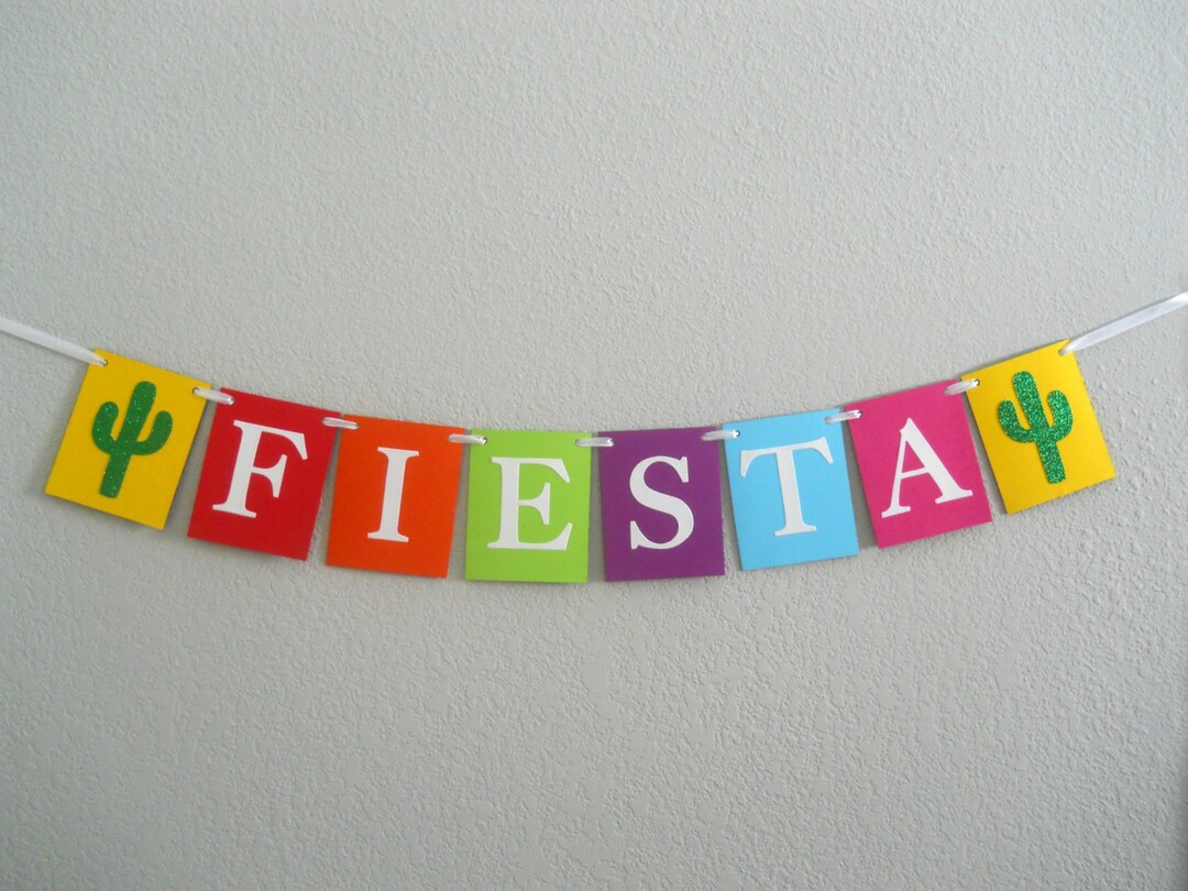 Fiesta Banner Fiesta Party Decor Fiesta Birthday Cinco De Mayo ...
