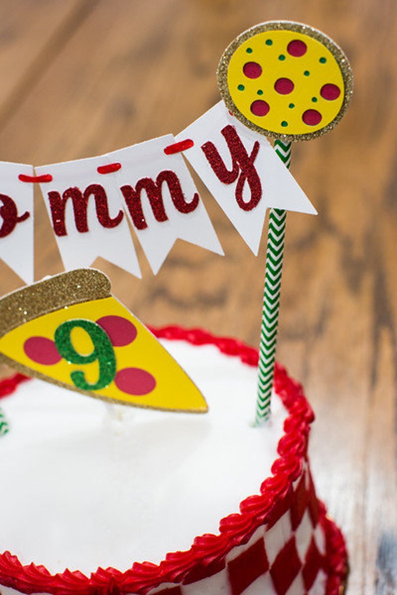 Pizza Party Cake Topper. Pizza Party Decorations. Pizza Party - Etsy