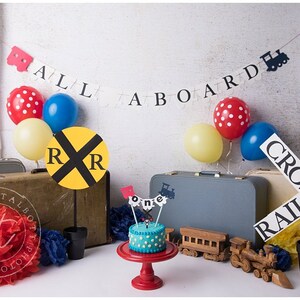Train Birthday Banner. All Aboard Banner. Train Baby Shower Banner ...