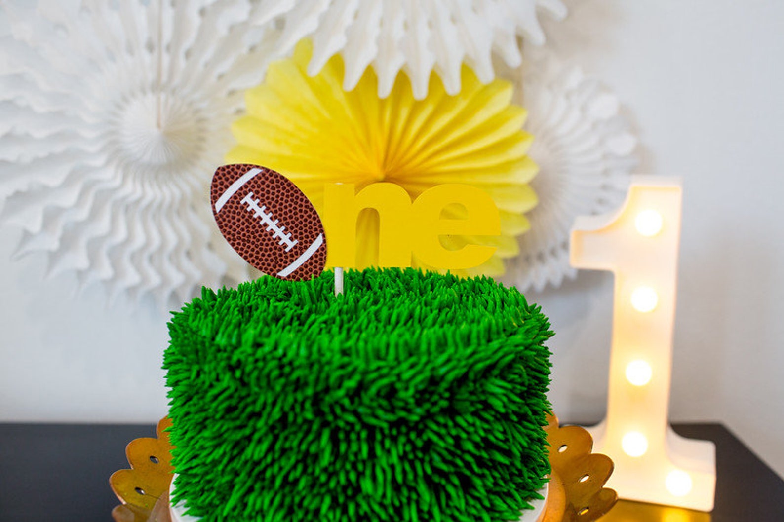 Football 1st Birthday Decorations. First Year Down Football | Etsy