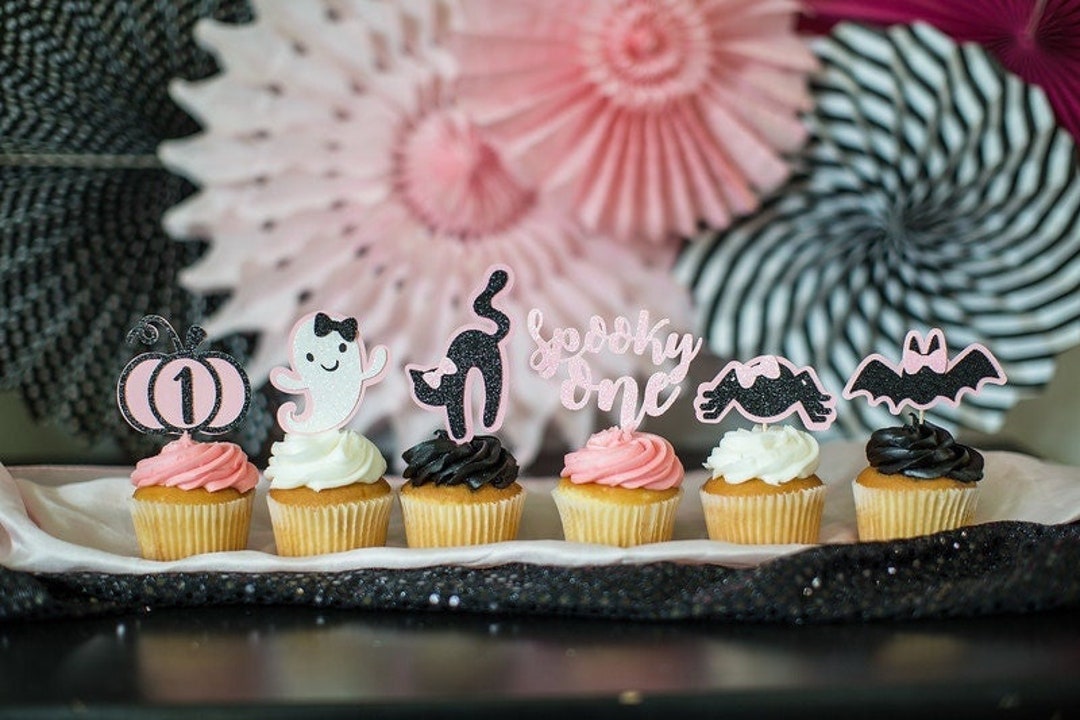 Spooky One Birthday Decorations. Pink and Black Spooky One Birthday ...
