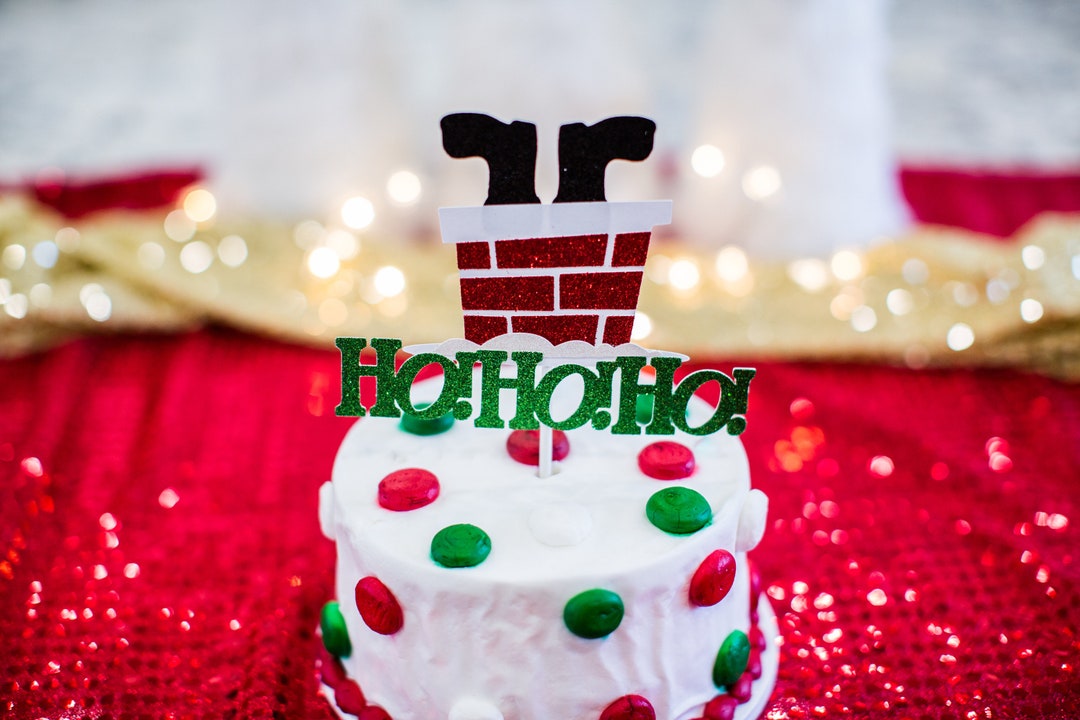 Christmas Cake Topper. Glitter Christmas Cake Topper. Christmas Party ...