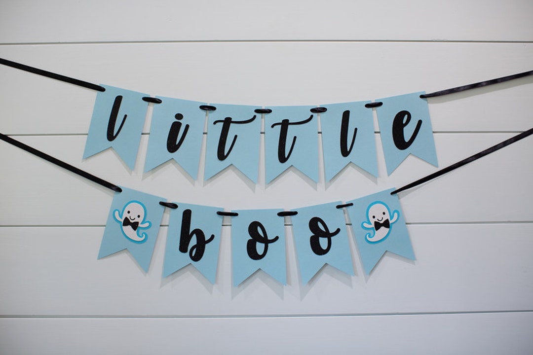 Little Boo Party Decoration. Boy Halloween Baby Shower. Little Boo ...