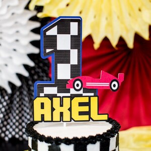 Fast One Cake Topper. Race Car Birthday Decorations. Fast One Party ...