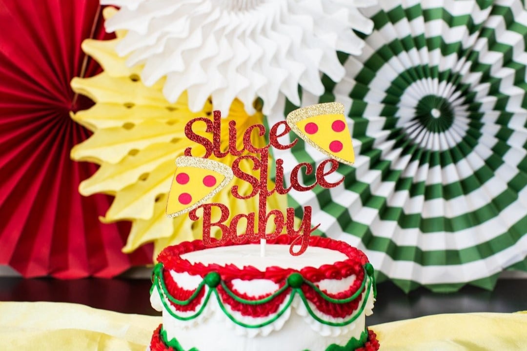 Slice Slice Baby Cake Topper. Slice Slice Baby Shower. Pizza Baby ...
