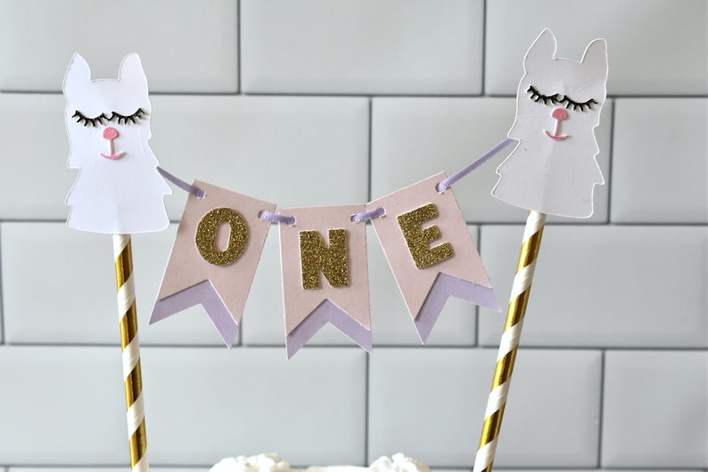 Llama First Birthday Llama Cake Topper Llama Smash Cake - Etsy