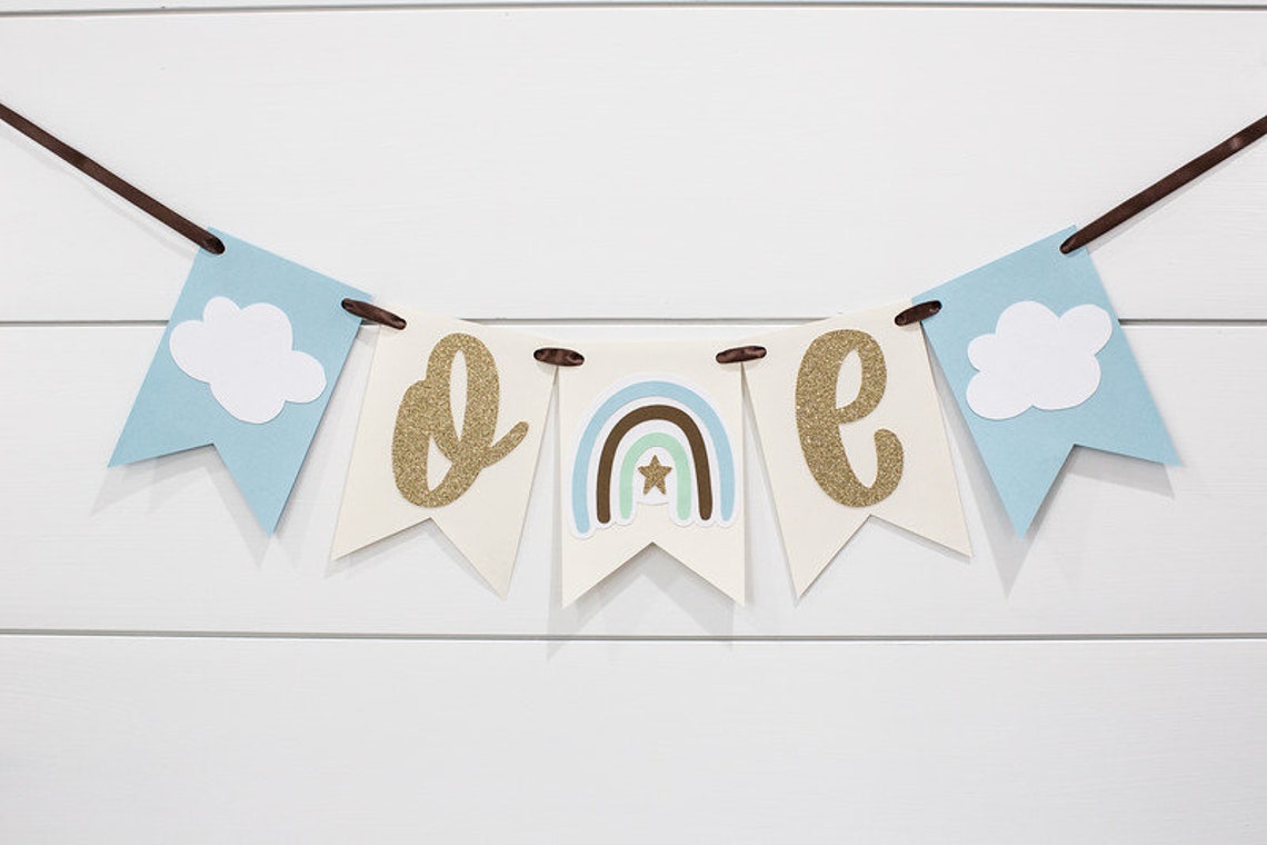 Boho Rainbow First Birthday. Boy Boho Rainbow Birthday. Muted - Etsy