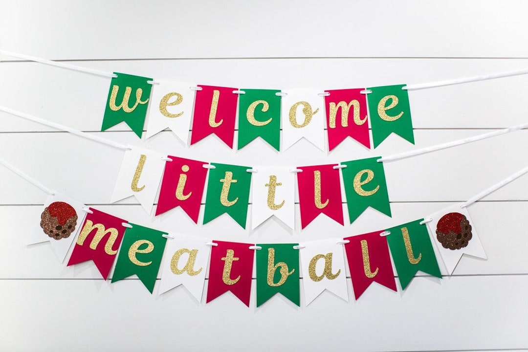 Meatball Baby Shower. Welcome Little Meatball Baby Shower Banner ...