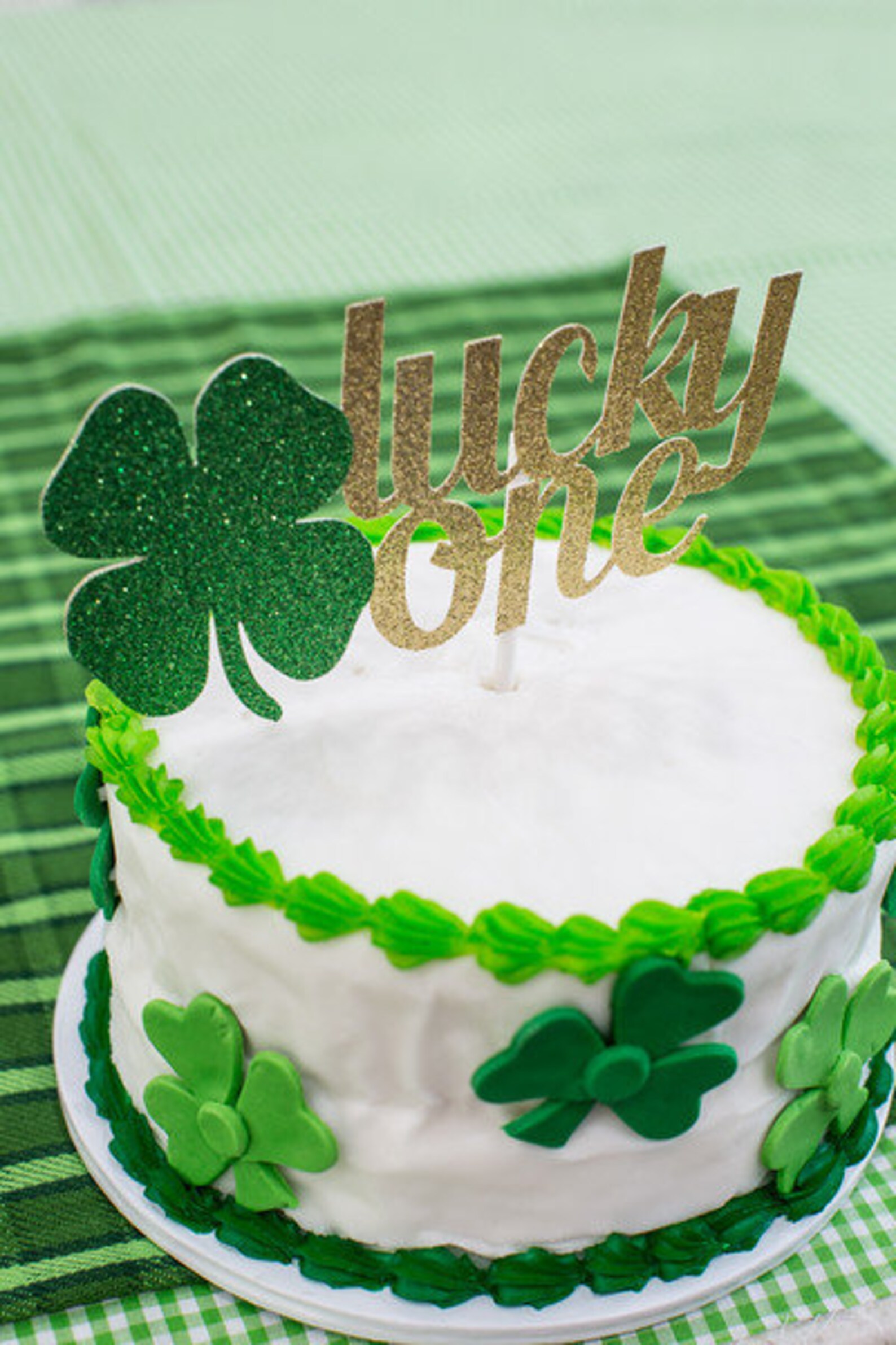 Lucky One Cake Topper Lucky One Birthday Lucky One Glitter - Etsy