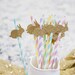 Pastel Bunny Decorations Bunny Straws Pastel Some Bunny is - Etsy