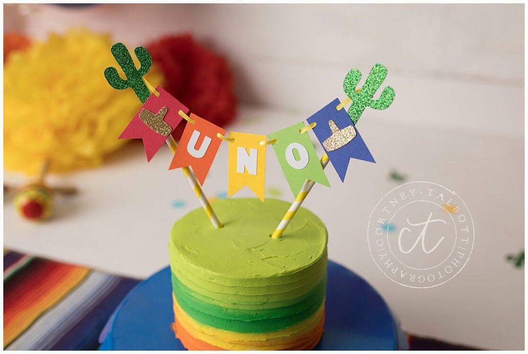 Fiesta Cake Topper: Cinco De Mayo, 1st Birthday Cake Bunting - Etsy